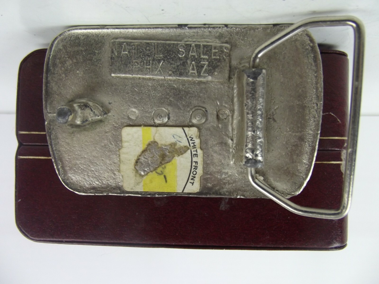 Vtg '70s Indian dancer Western enamel paint Belt Buck… - Gem