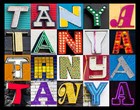 TANYA Name Poster featuring photos of actual sign letters | eBay