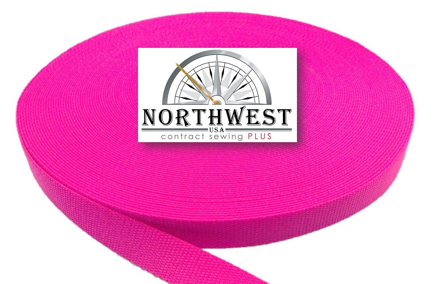 1 Inch Heavy Nylon Webbing/Strapping Florescent Hot Pink 5 Yards ...