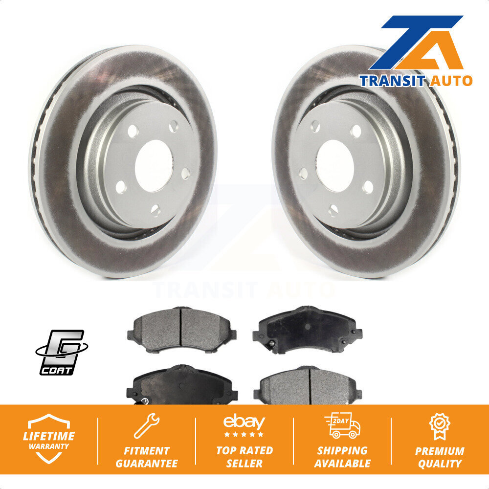 Coated Disc Brake Rotors And Semi-Metallic Pads Front Kit For Jeep ...