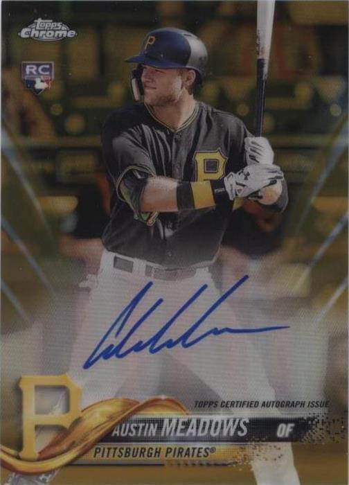2018 Topps Chrome - Rookie Autographs Austin Meadows #RA-AUM Gold ...