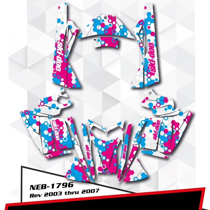 GRAPHIC DECALS STICKERS WRAP KIT FOR SKI-DOO REV MXZ SUMMIT GTX 03-07 ...