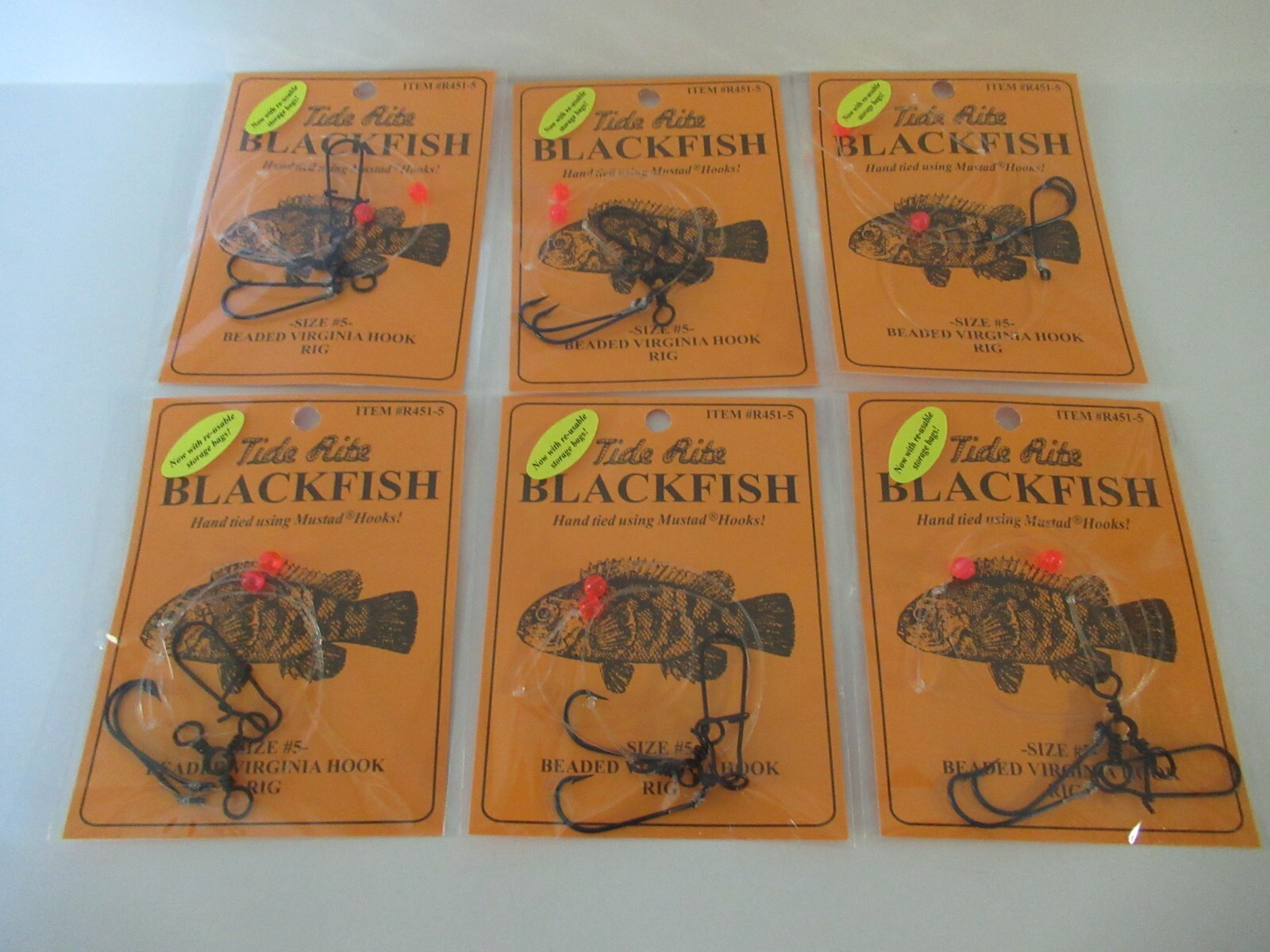 BLACKFISH TAUTOG RIGS BEADED VIRGINIA HOOK RIG TIDE RITE RIGS FISHING ...