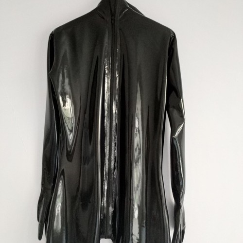 Full Cover Latex Catsuit Back Zipper Bodysuit Rubber Jumpsuit Club Wear ...