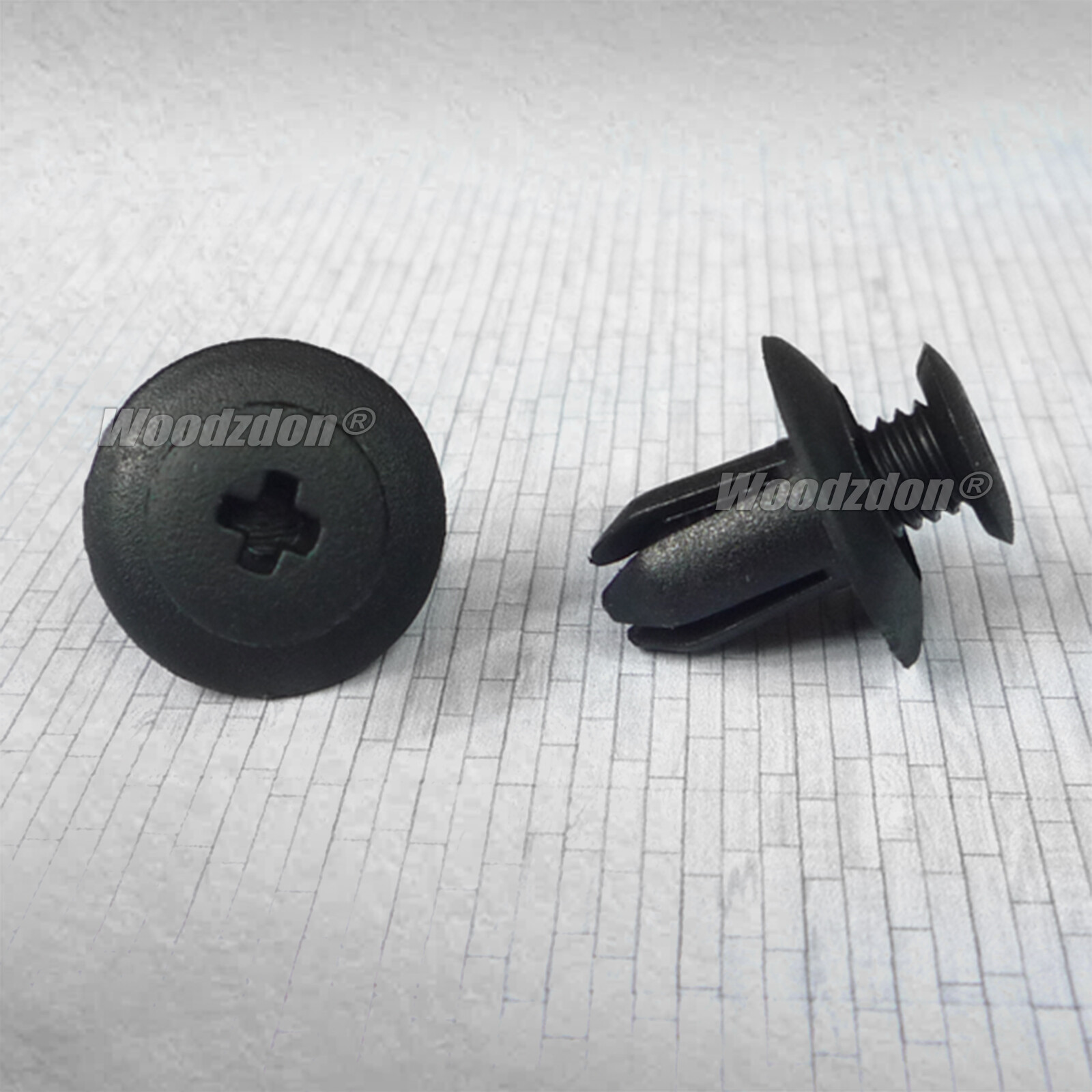 20pcs Car Plastic Clips 8mm Scrivet Screw Retainer Door Boot Trim Panel ...