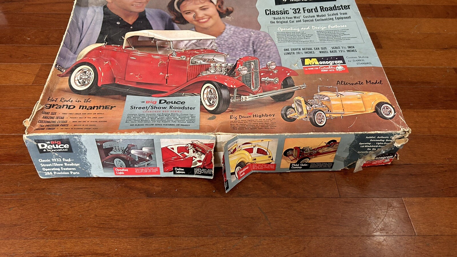 VINTAGE 1963 MONOGRAM THE BIG DEUCE CLASSIC '32 FORD ROADSTER MODEL KIT ...