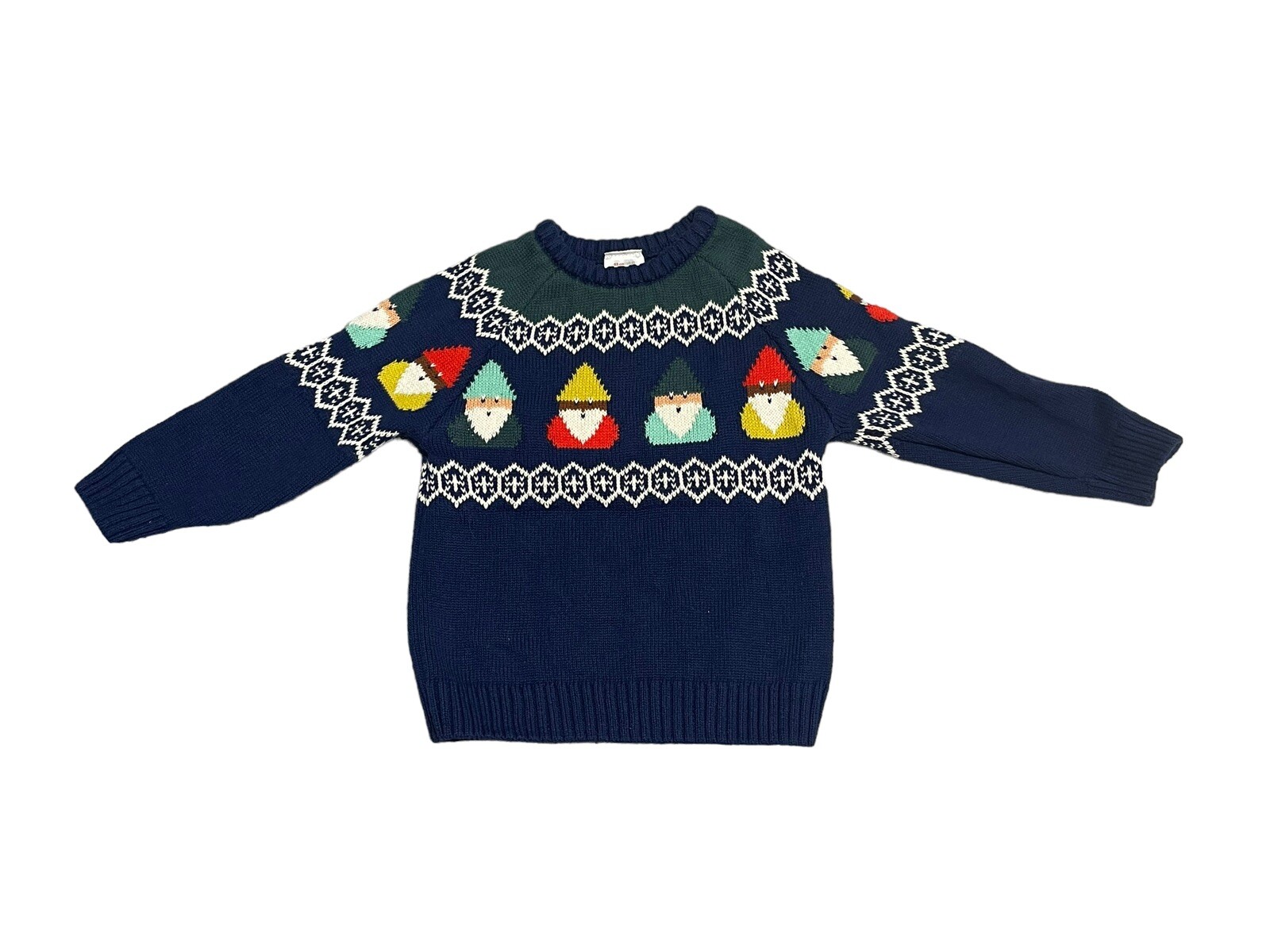 Hanna Andersson Elf Gnome Sweater Heavy Fair Isle 2T 85 Knit Christmas ...