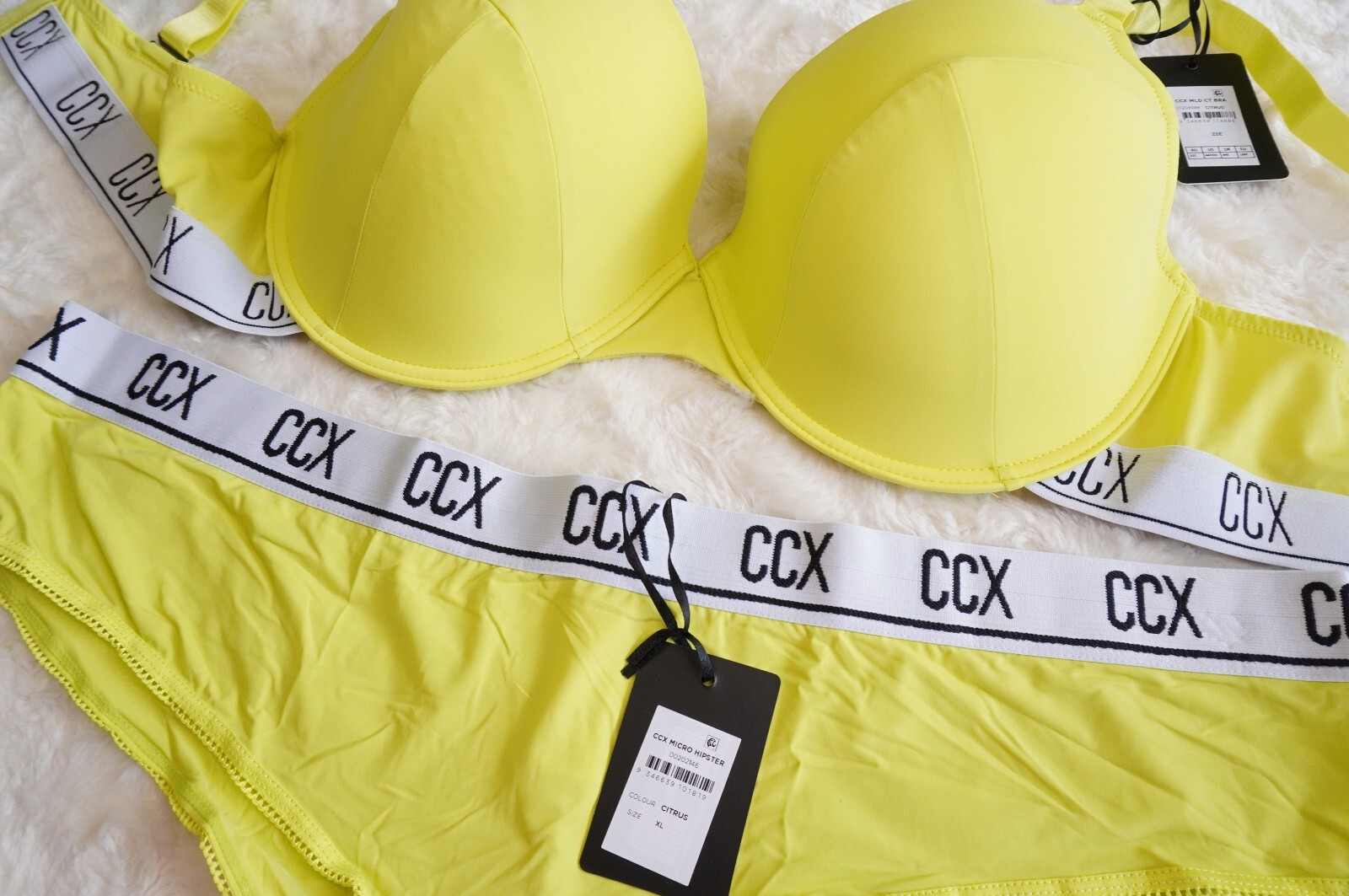 CCX CITY CHIC Bra & Briefs 22E / 44E T-Shirt Bra Underwear Hipster Plus ...