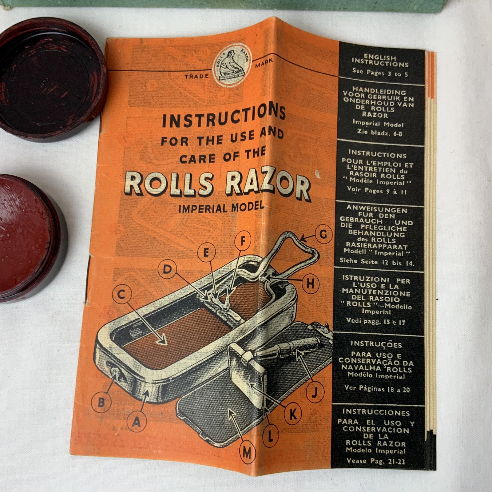 VTG Rolls Razor London #2 , Friction Clip Pin, Strop Dressing 50’s ...