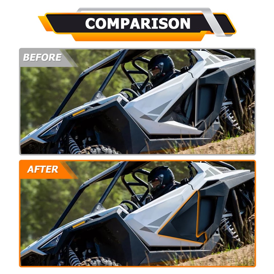 For 2022-2024 Polaris RZR Turbo R Lower Doors Inserts Panels 2 Half ...