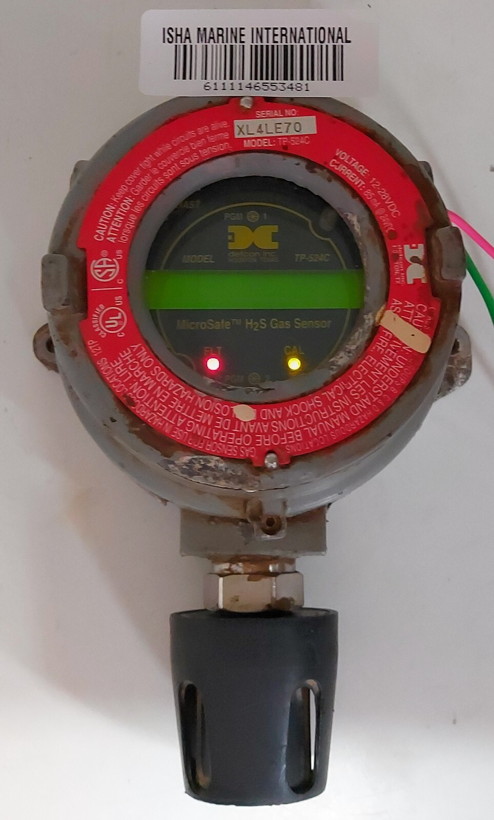 Detcon Inc Microsafe H2S Gas Detector Sensor TP-524C for sale online | eBay