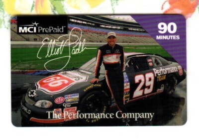 MCI PREPAID Elliot Sadler, Phillips 66, NASCAR 1998 Phone Card ( EXP ...