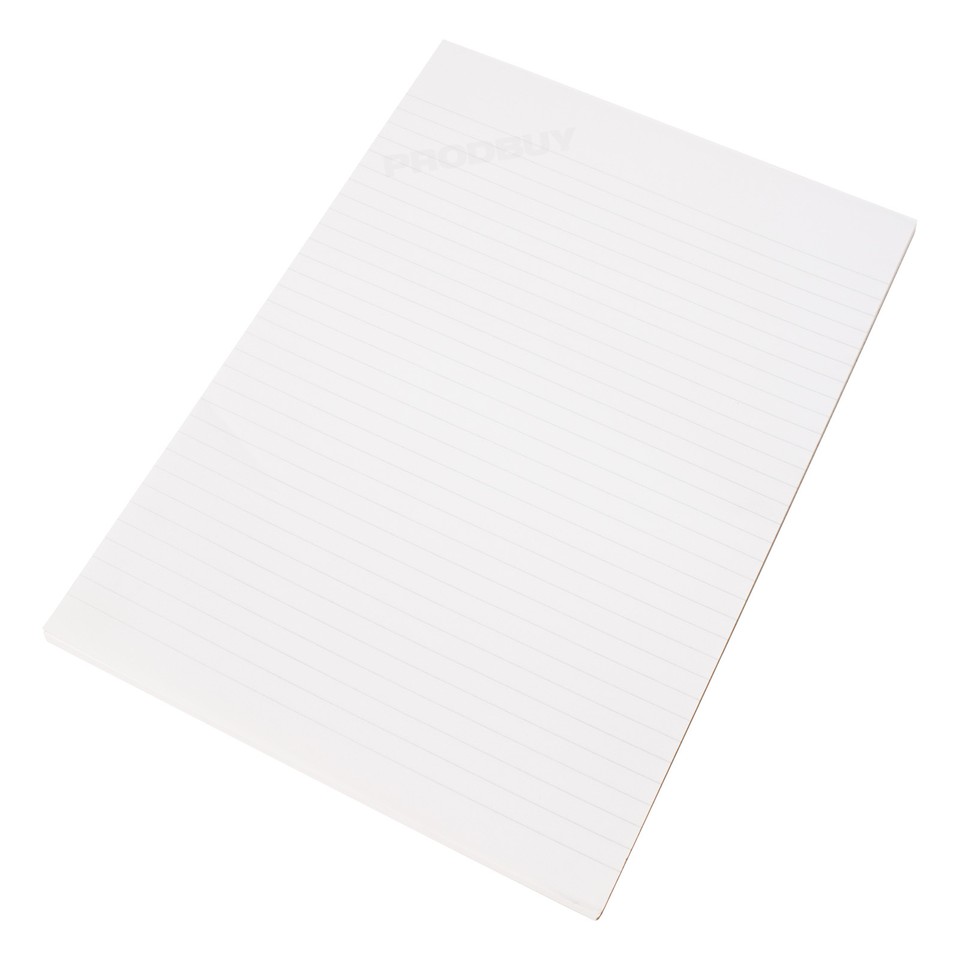 5 x A4 Feint Ruled Memo Pads Writing 80 Sheet Notepads 8mm Lined Office ...