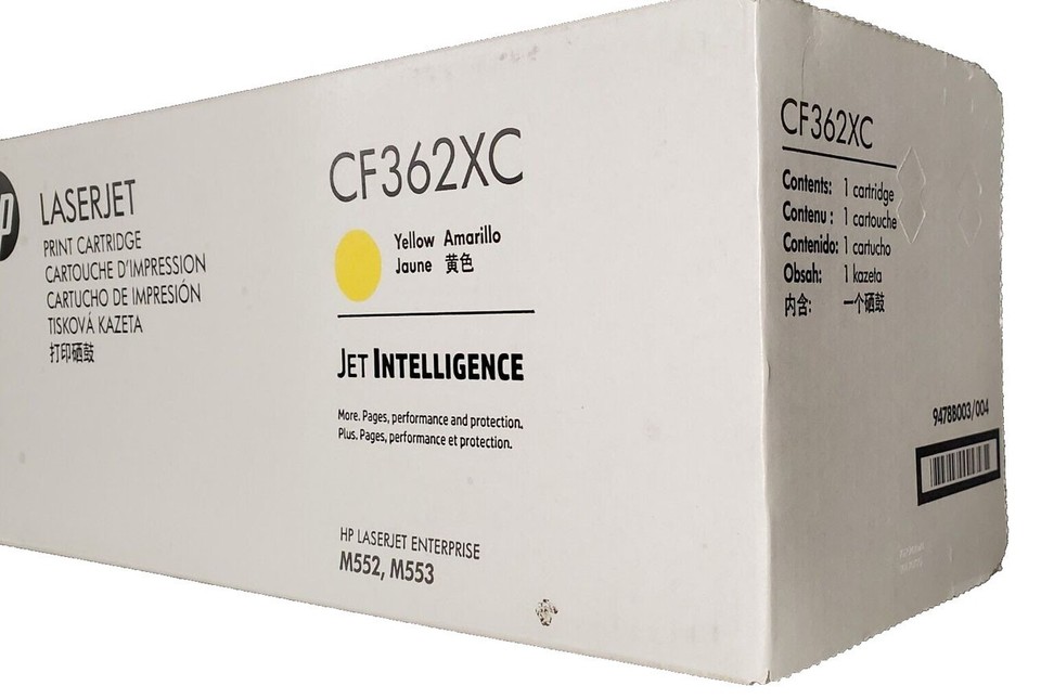 HP Genuine 508X Yellow Toner cartridge CF362XC M552 M553 MFP M577 | eBay