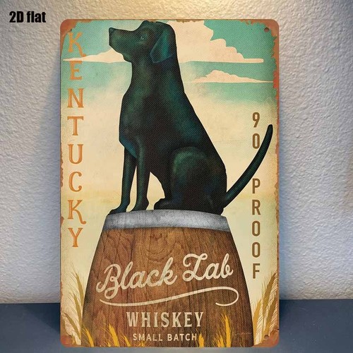1pc, Tin Sign, Kentucky Black Labrador Whiskey Small Batch Tin Painting ...