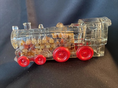 Vintage Railroad Locomotive Victory Glass Candy Container Toy w ...