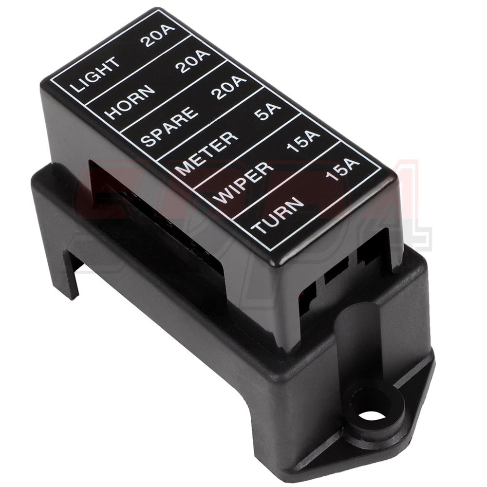 Automotive 6-Slot Fuse Box Block Holder Wire With 10 Free Blade Fuses ...