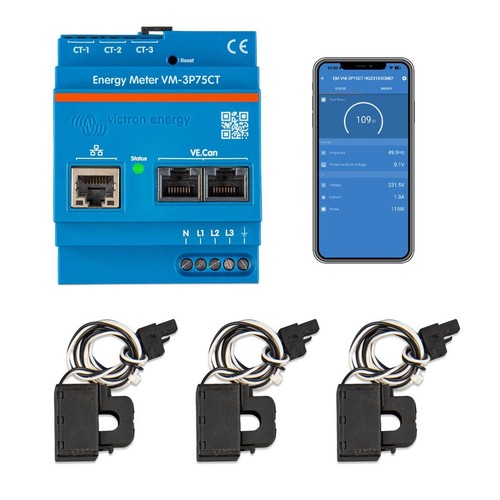 Victron VM-3P75CT 3-phase Ve.Can Ethernet Energy Meter Current Sensor ...