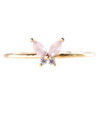 Girls Crew Baby Pink Mari Ring Size 8- Gold-Plated | eBay