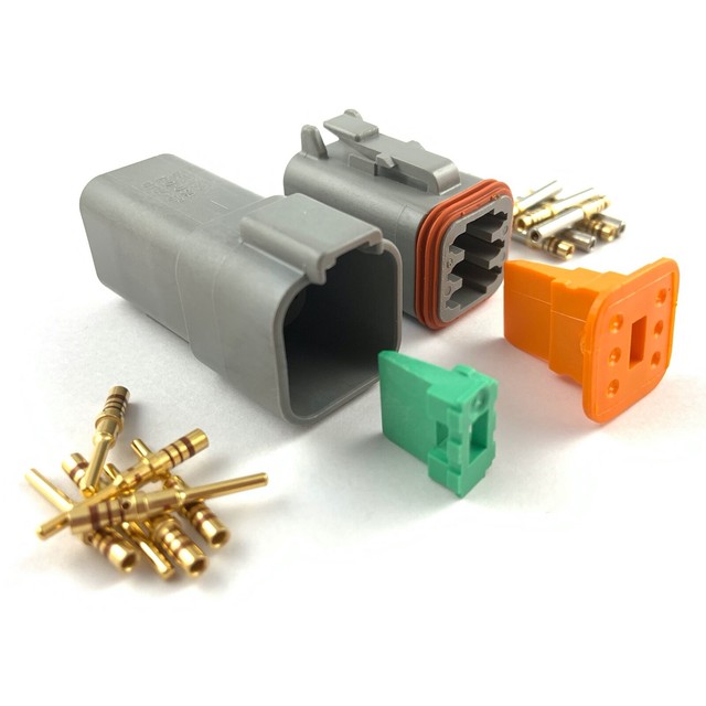3x Deutsch DT 6-pin Connector Plug Kit 20-16 AWG Gold Contacts Dt04-6p ...