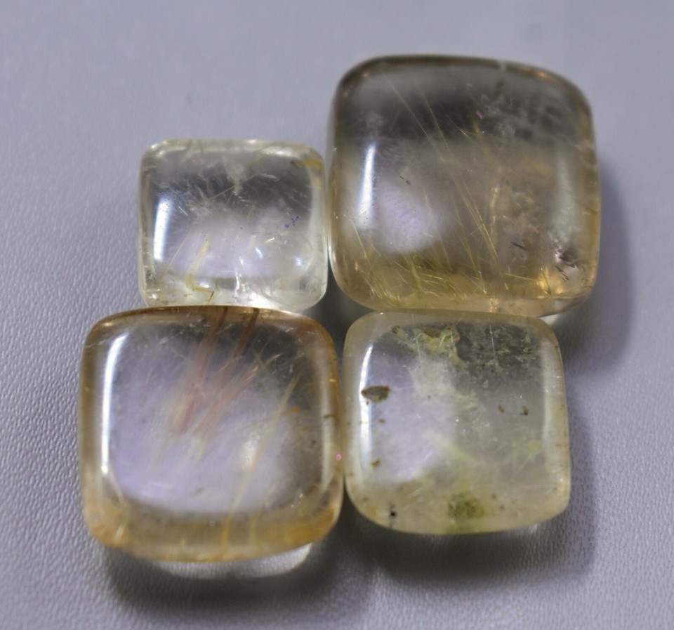 Rutilated Quartz Cabochon Smooth Polished Handmade Rutile Quartz ...