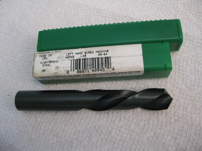 45/64" Left Hand Screw Machine Drill HS Precision Twist 40945 | eBay