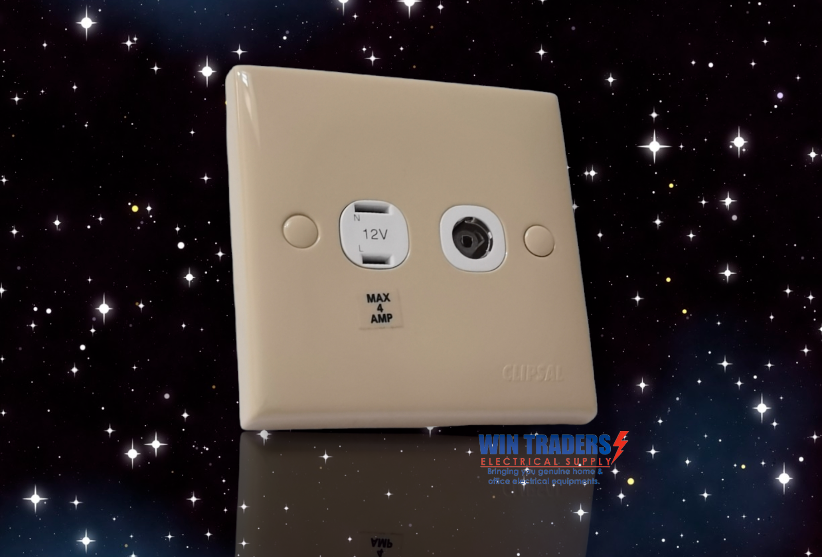 Clipsal Caravan/ Motorhome 12V 2 Pin & Aerial Socket Desert Sand | eBay