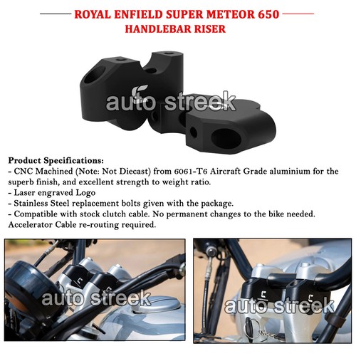Fit For Royal Enfield "Super Meteor 650" Premium Offset Handlebar ...