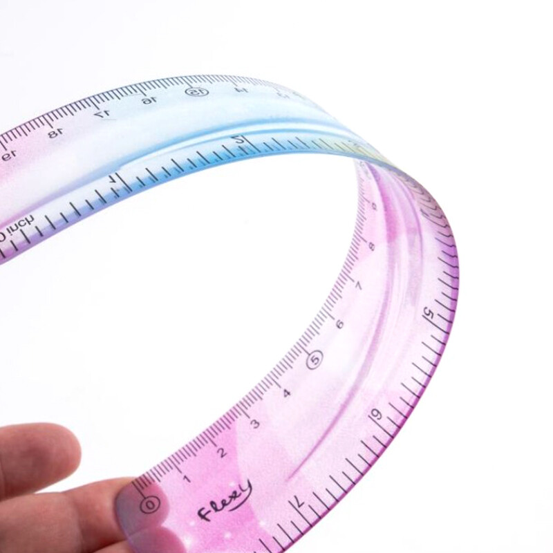 Colourful Student Flexible Ruler Inch Metric 30cm/12Inch 20cm/8Inch ...