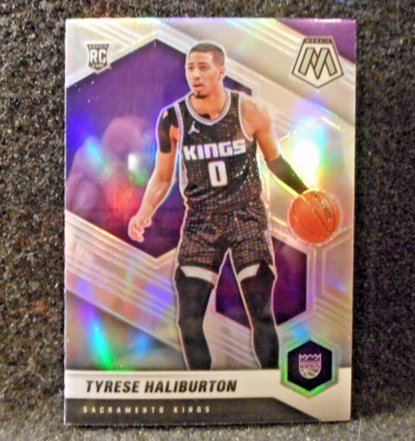 2020-21 Tyrese Haliburton Mosaic Silver Holo Rookie card #204 ...