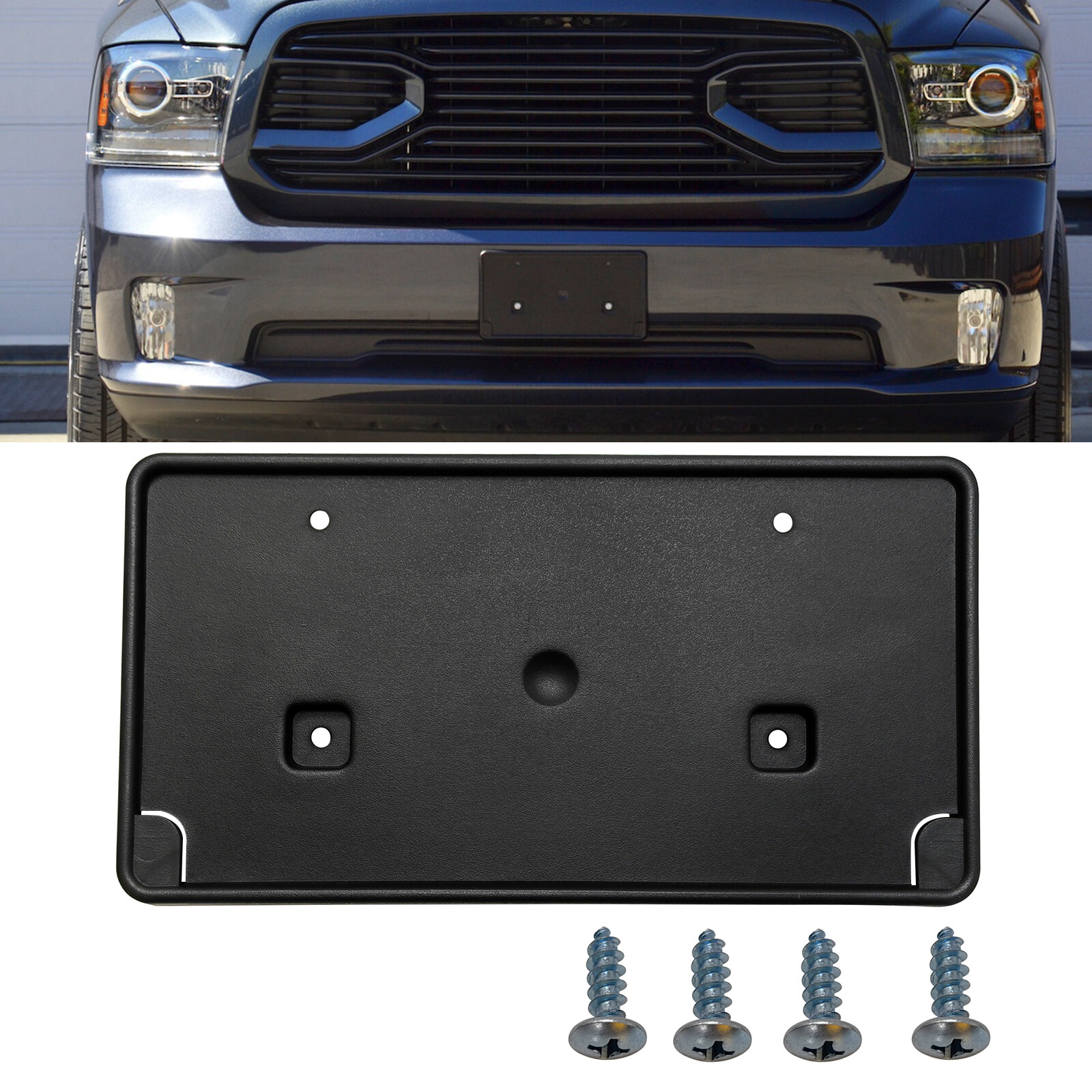 For 2013-2018 Dodge Ram 1500 Front License Plate Tag Frame Bracket ...