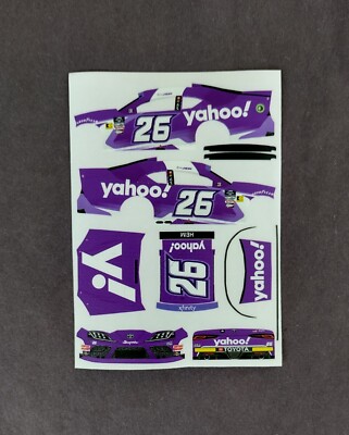 2024 Custom Corey Heim #26 Yahoo 1/64 Peel & Stick Decals | eBay