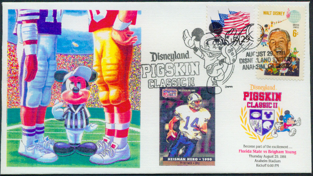 1991 Disney Pigskin Classic II Commemorative Cancel Env | eBay