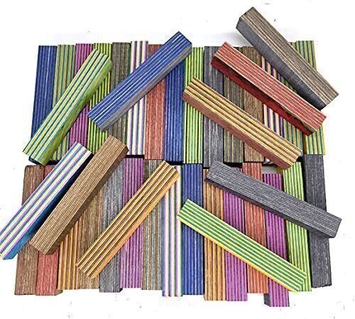 Spectraply 20 pc Assorted Pen Blanks Dyed Birch Vibrant Colors Turning ...