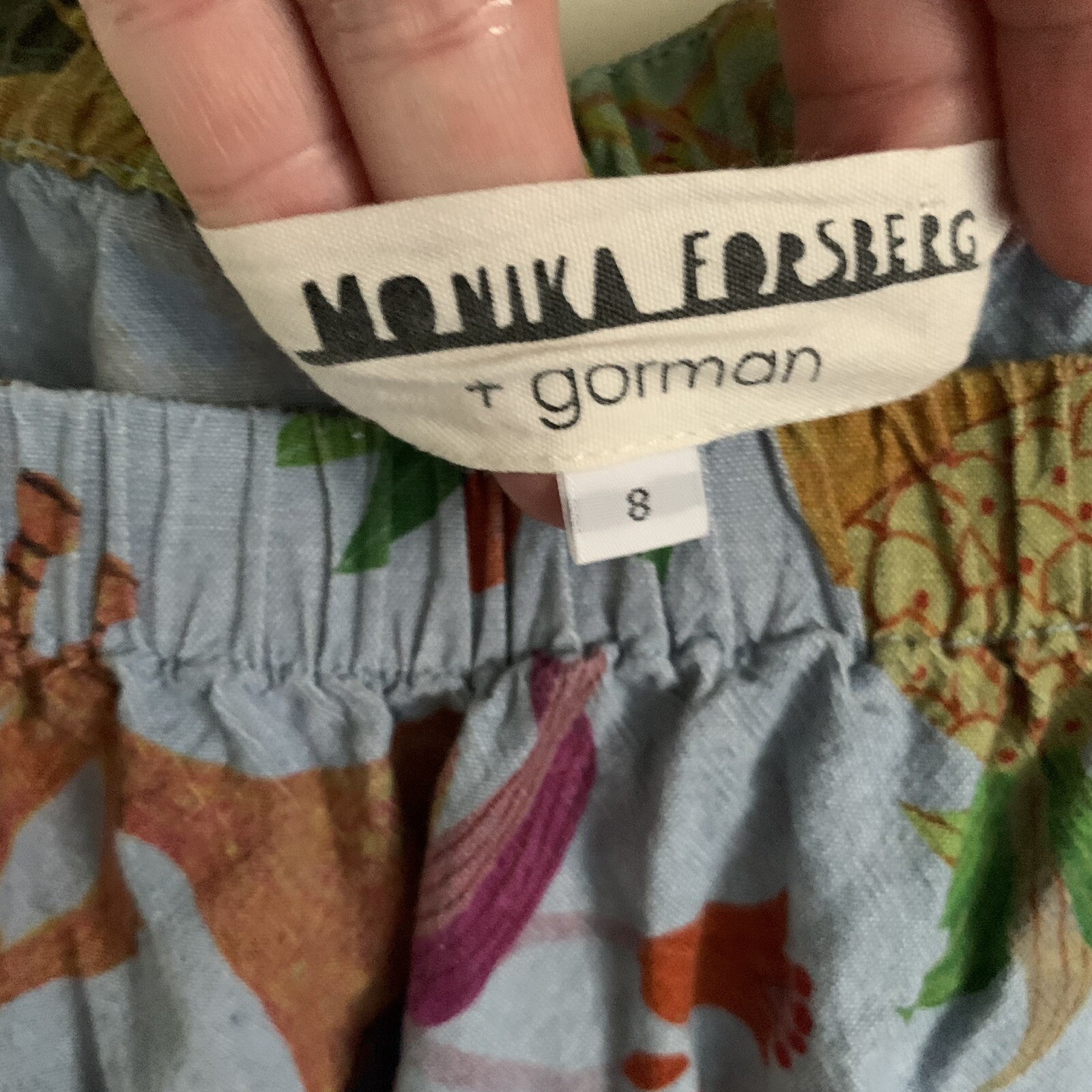 Gorman x Monika Forsberg Print Tank Top Size 8 Trumpet Printed Cotton ...