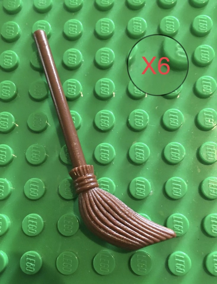 Lego 6 Pieces Reddish Brown Broom / City Mini Figure Utensil Parts | eBay