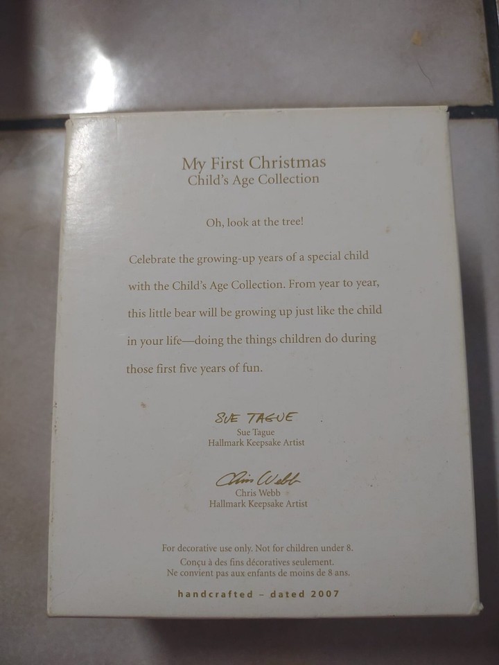 Hallmark Keepsake Ornament Christmas My First Christmas Child's Age ...