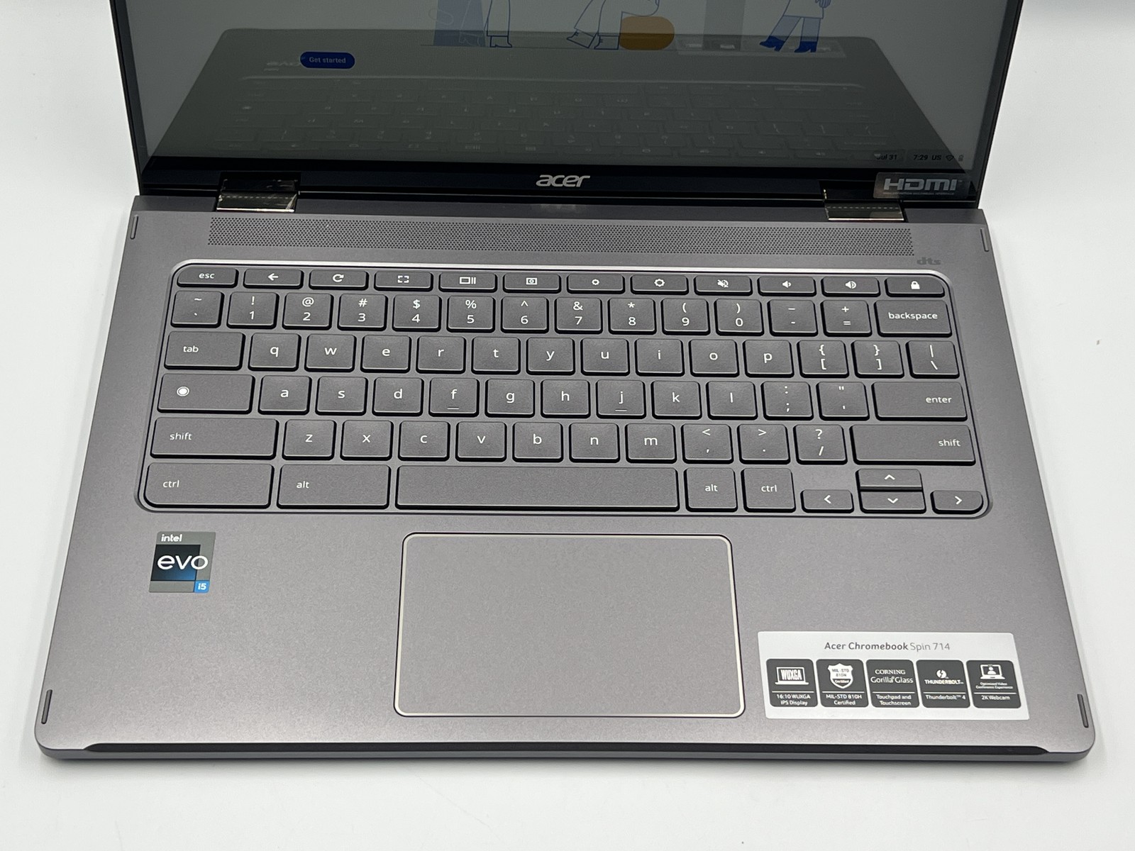 Acer Chromebook Spin 714 CP714-2W-56B2 14" (256GB SSD, Intel Core i5 ...