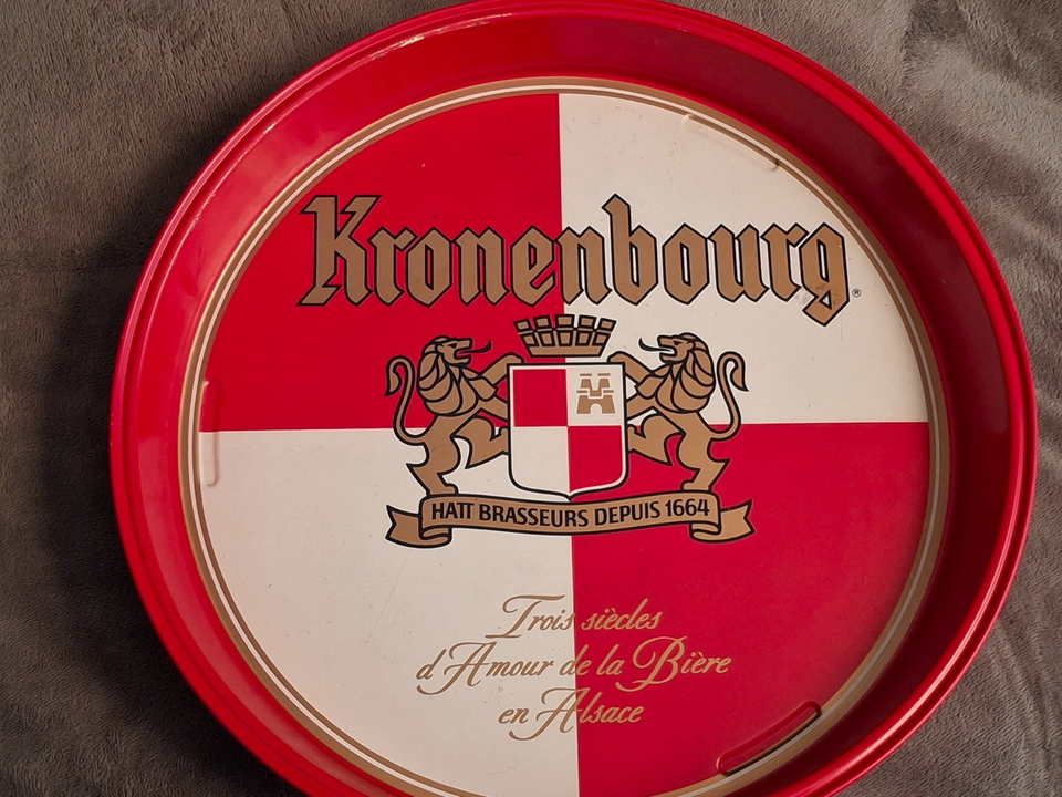 Kronenbourg Beer Round Metal Drinks Tray Vintage 14” Vintage | eBay