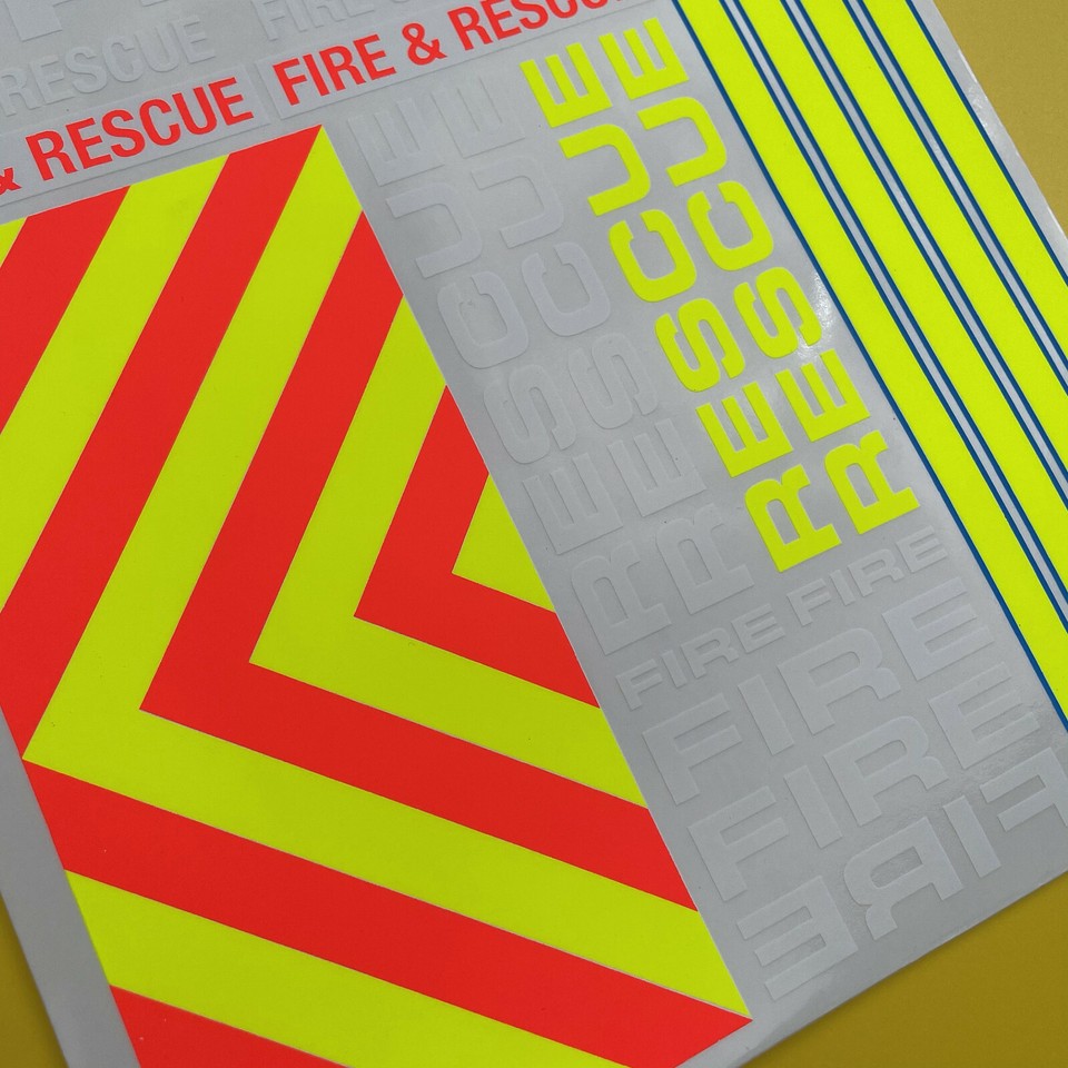 RC 'FIRE & RESCUE' emergency 1/10th scale decals stickers Rock Crawling ...