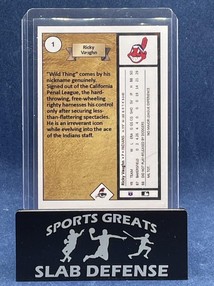 1989 Upper Deck Inspired Ricky “Wild Thing” Vaughn RC Rookie Custom ...