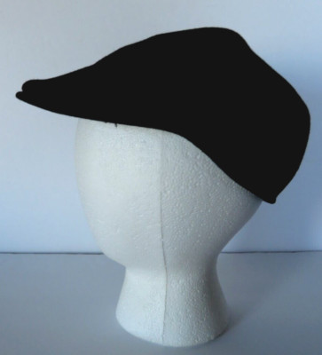 Scala Mens Cuffley Flat Cap Black Wool Small? Cabbie Hat Newsboy ...