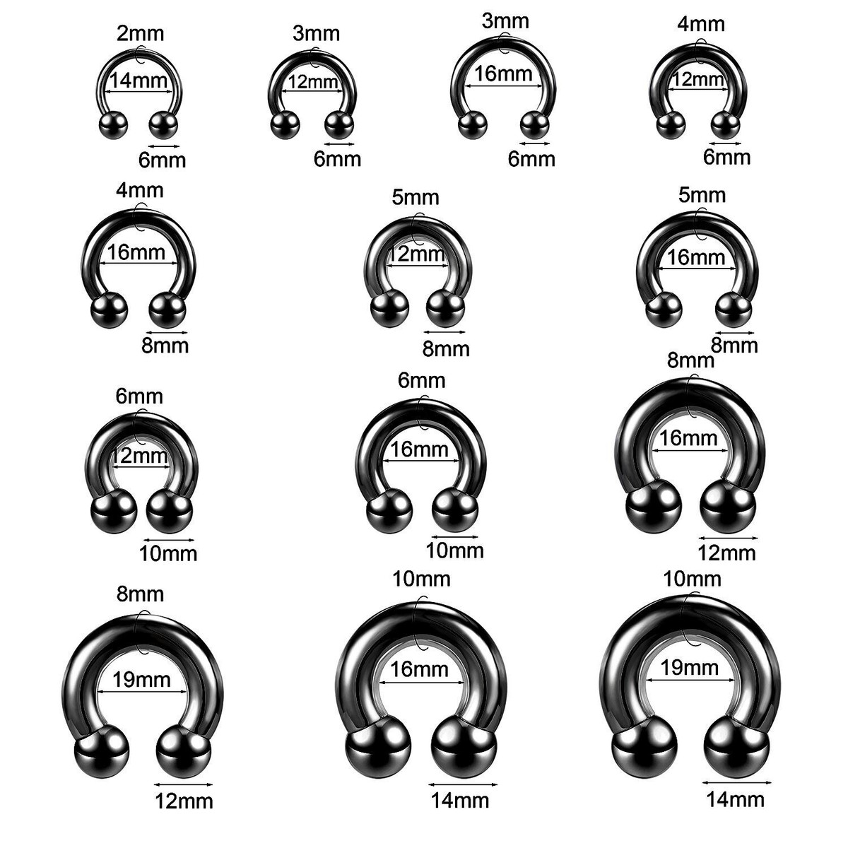 Septum Ring Sizes With Pictures