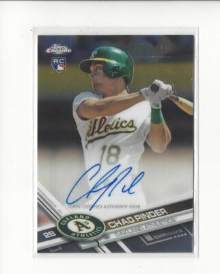 2017 Topps Chrome Chad Pinder Rookie AUTOGRAPH A's | eBay
