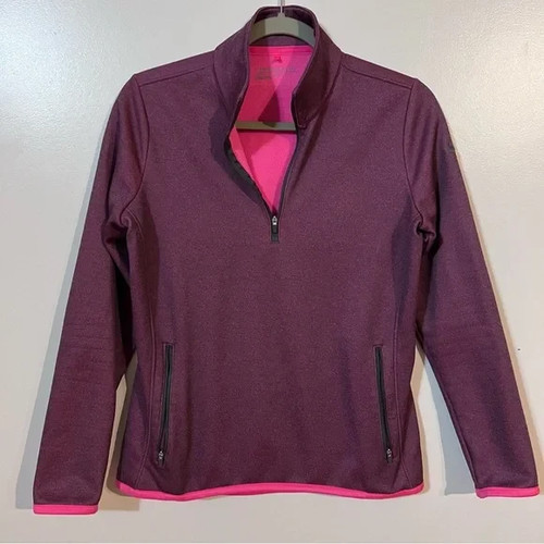Nike Golf Tour Performance 1/4 Zip Sweatshirt Pink Plum Women's Fleece ...