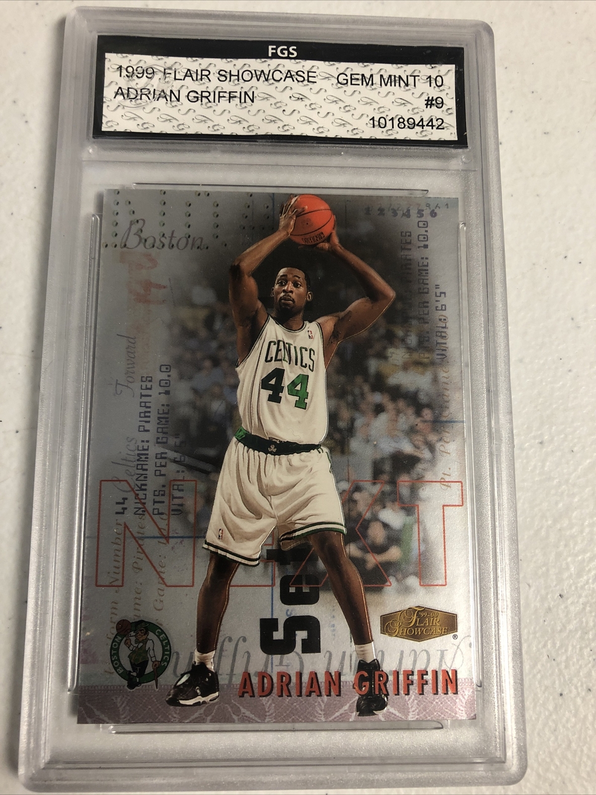 1999 Flair Showcase #N9 Adrian Griffin Boston Celtics FGS Graded Gem ...