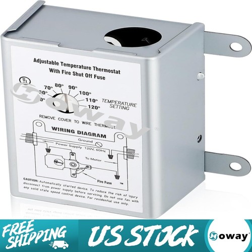 58034 Adjustable Thermostat Replacement Temperature Control Switch for ...