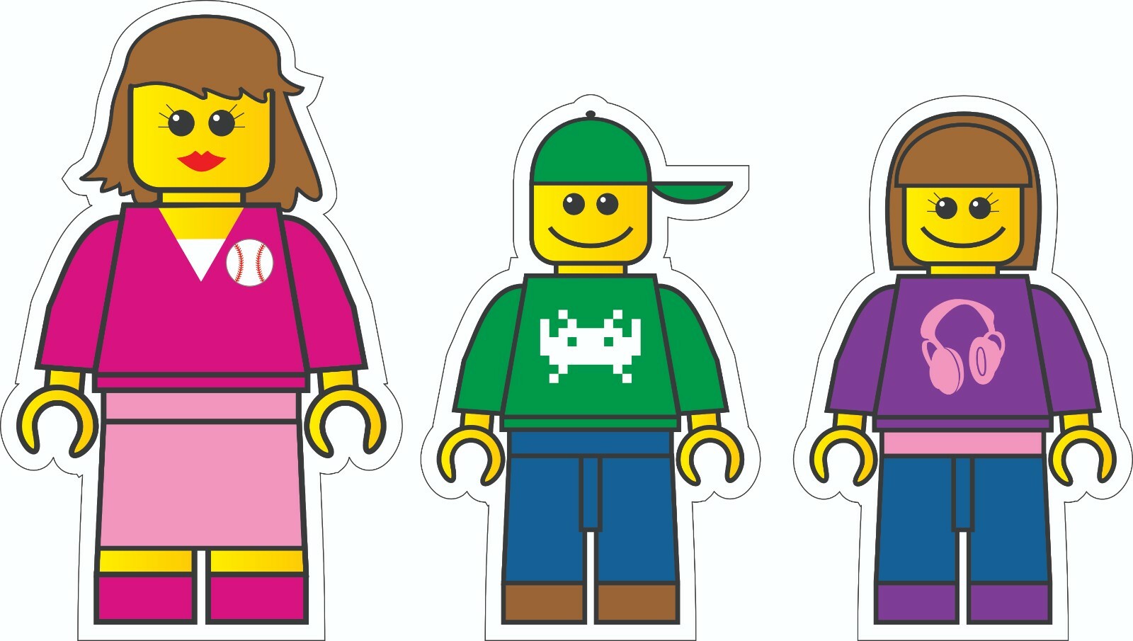 Different Lego Characters Clipart