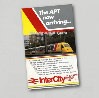 BR Intercity APT Fridge Magnet British Rail Promo Advert Class 370 ...