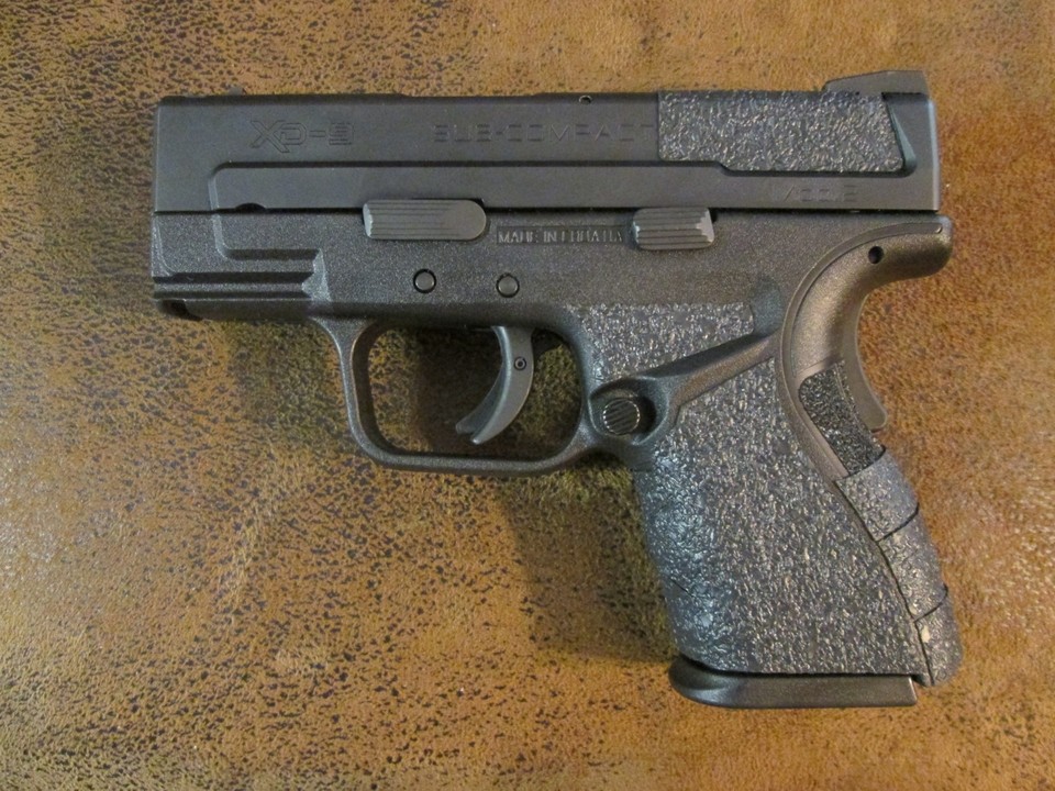 Black Textured Rubber Grippers for the Springfield XD MOD.2 Sub-Compact ...